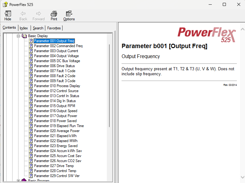 Where can I find a list of parameters and faults for a PowerFlex 525?