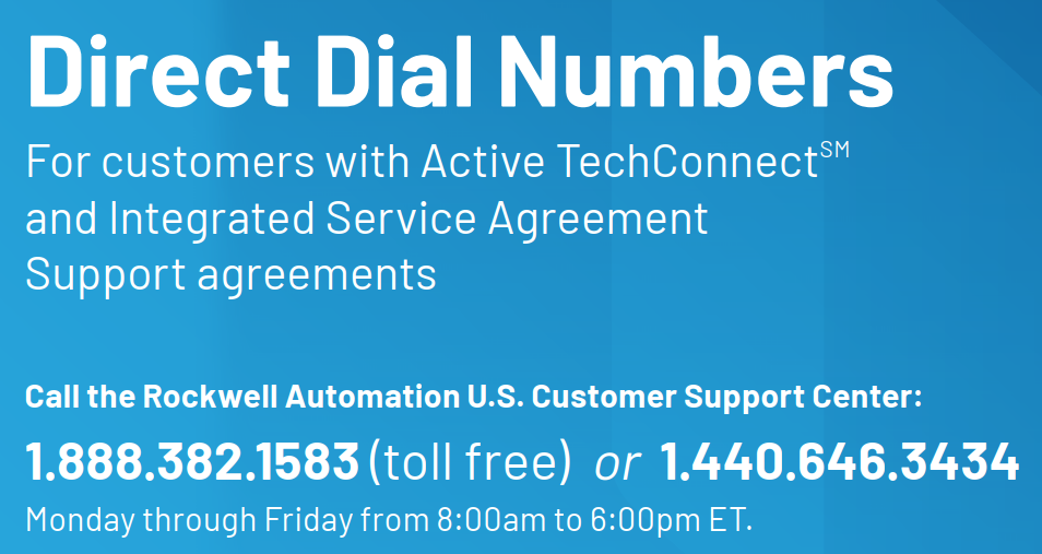 What are the Direct Dial Numbers for customers with Active TechConnect ...