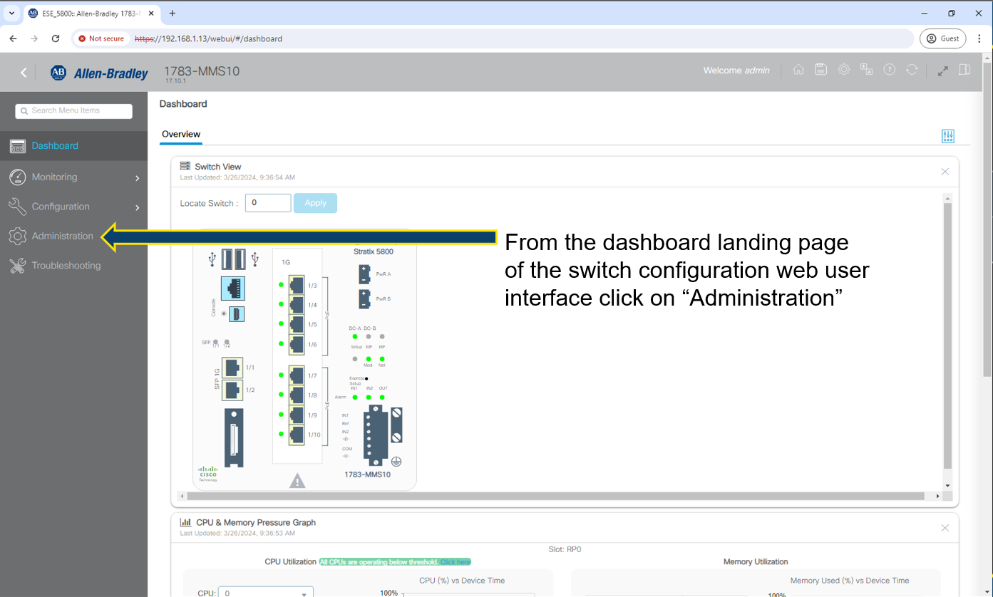 Stratix 5800 - Configuration of End to End Transparent per port.